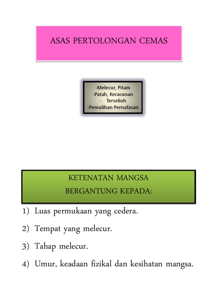 Pembentangan Asas Pertolongan Cemas | PDF