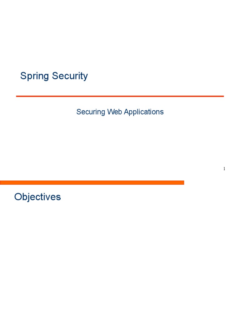 Spring Security | PDF | Authentication | User (Computing)