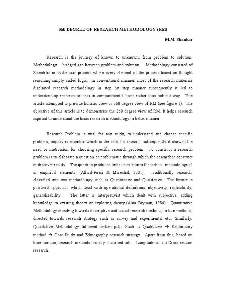 360 Degree of Research Methodology (RM) | PDF | Validity (Statistics) | Scientific Method