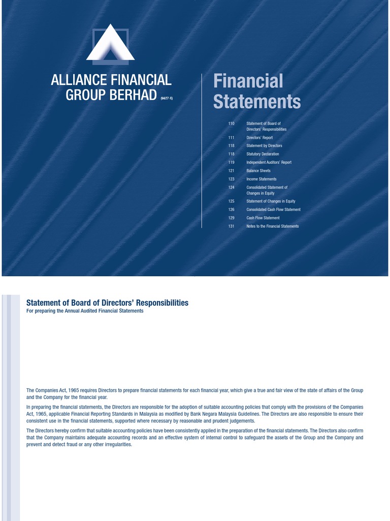 Financial Statements | PDF | Dividend | Financial Statement