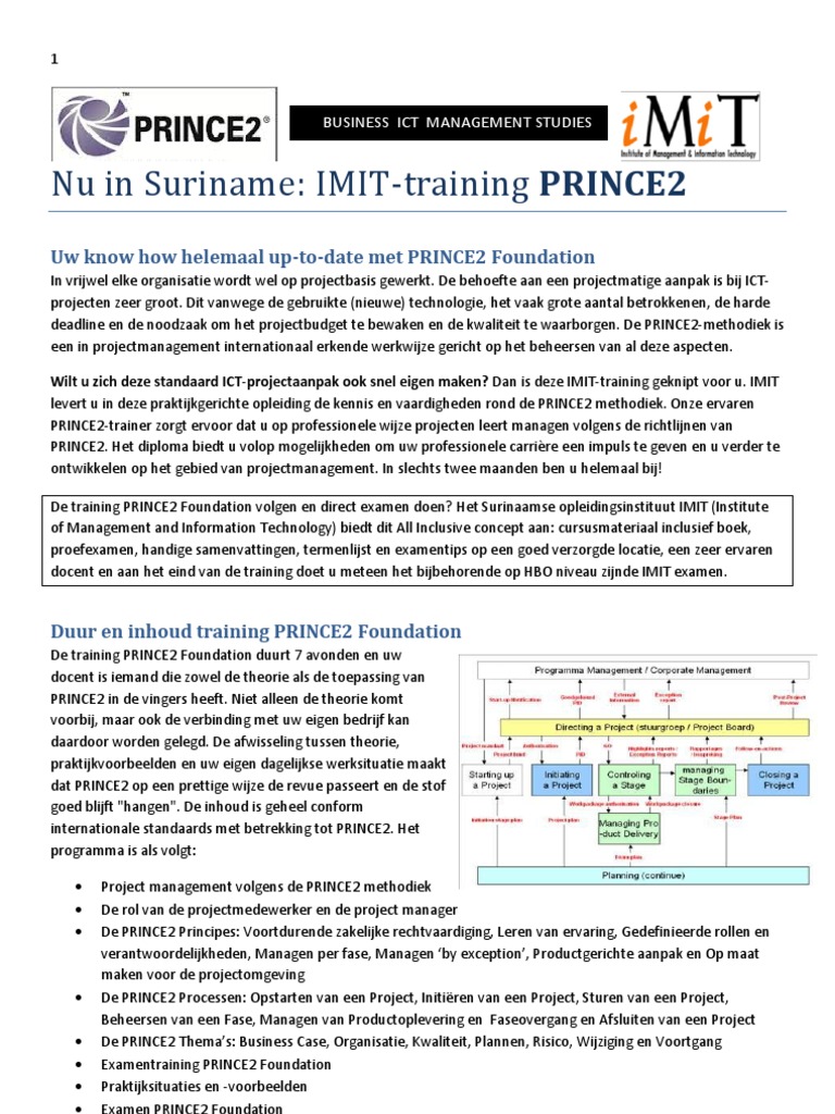 IMIT-training PRINCE2 | PDF
