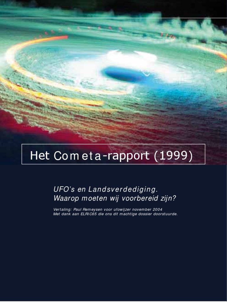 Cometa Rapport Compleet (Nederlandse Vertaling Van Het Officiële Franse ...