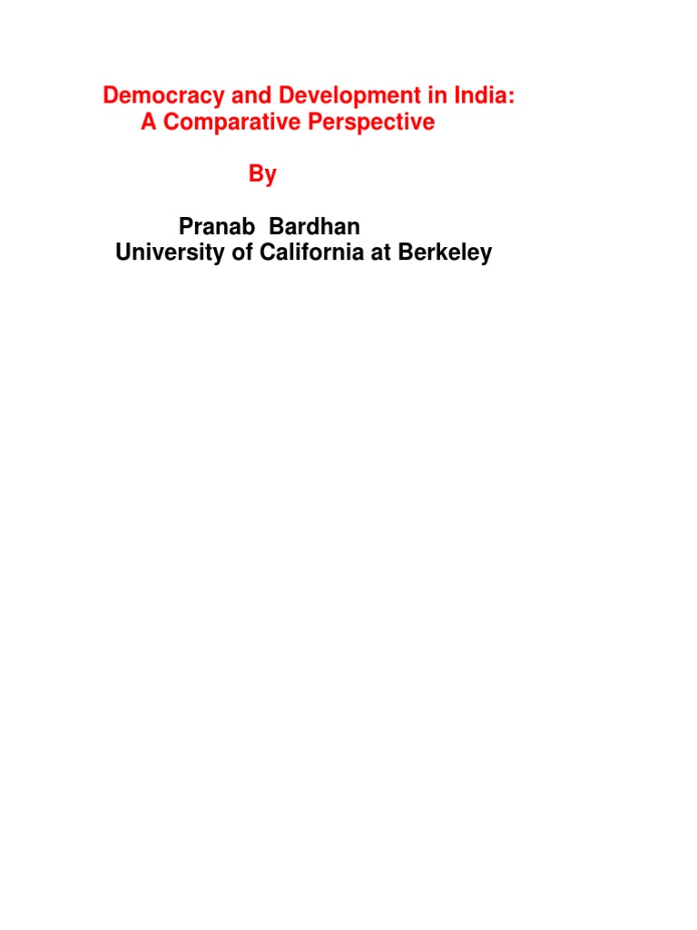 Democracy and Development in India | PDF | Right Wing Politics | Democracy