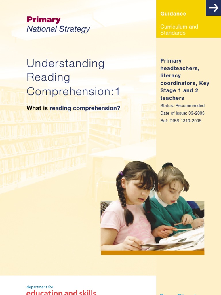 Understanding Reading Comprehension:1: What Is | Download Free PDF ...
