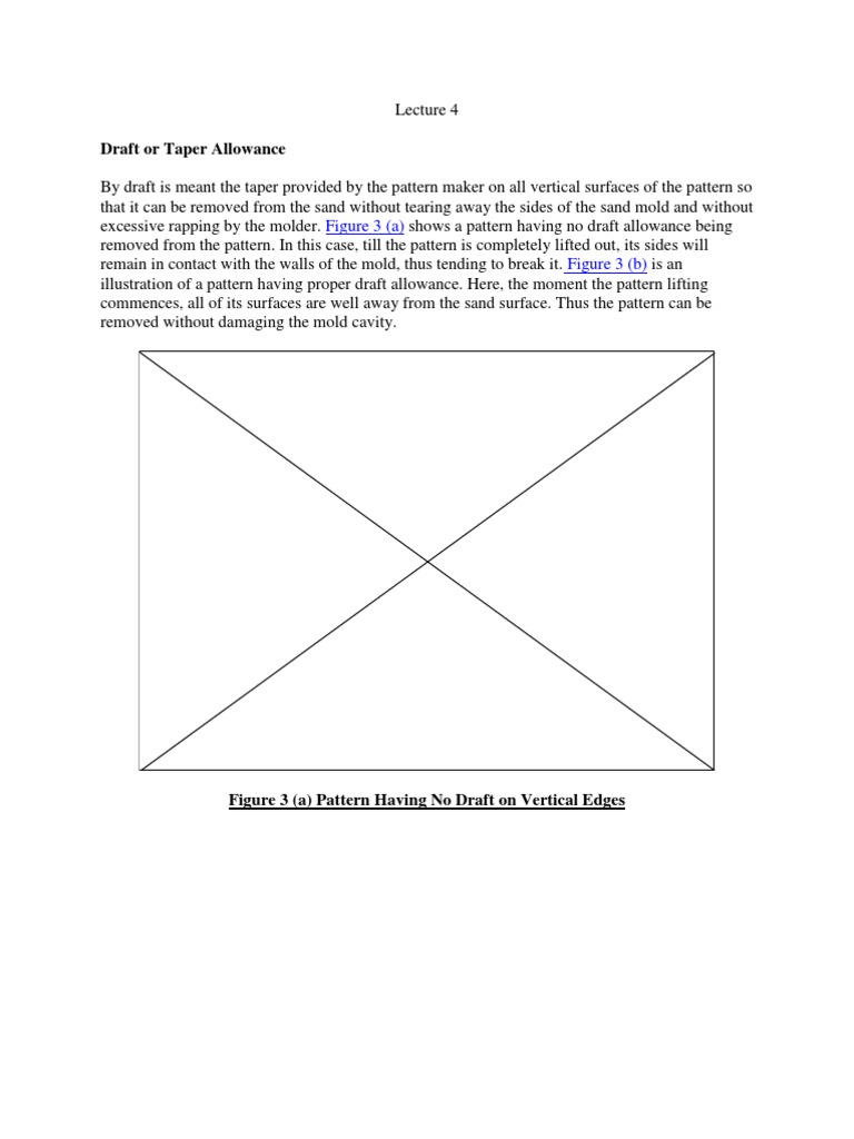Draft or Taper Allowance: Figure 3 (A) Figure 3 (B) | PDF | Casting ...