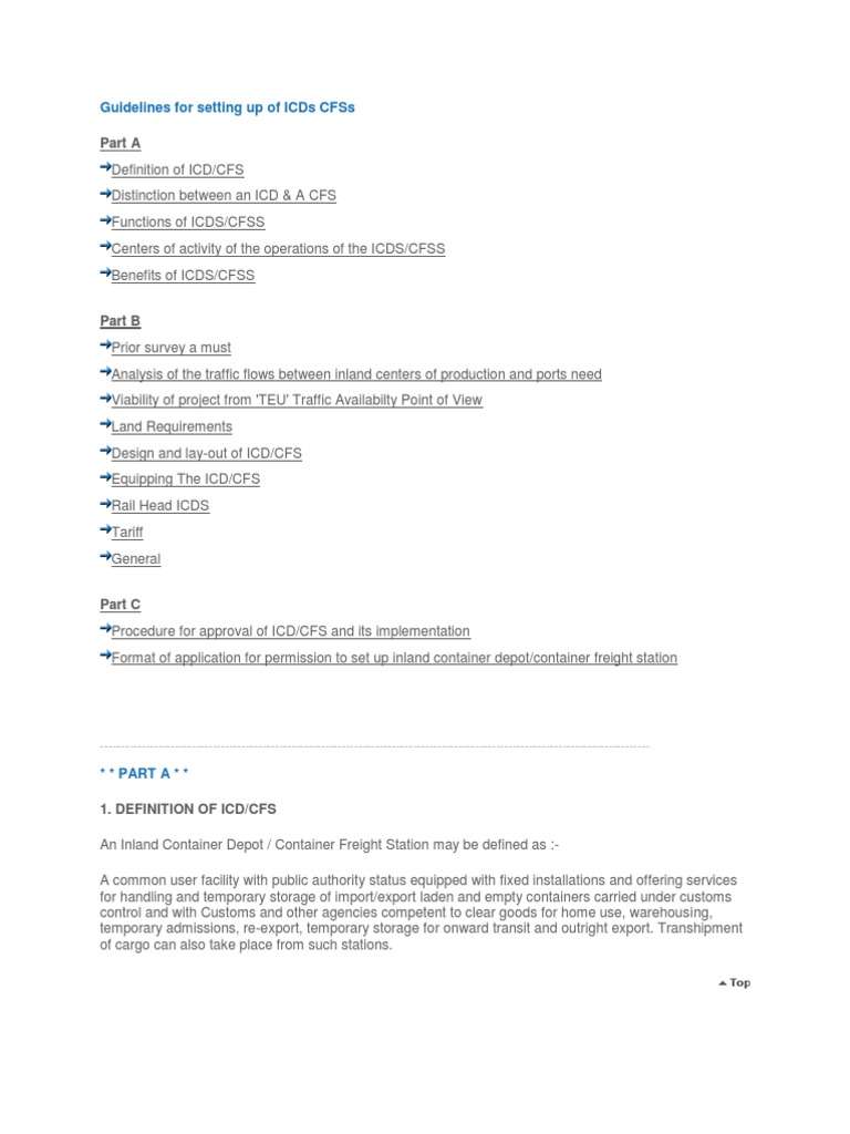 Procedure 2 Start New ICD & CFS | PDF | Containerization | Cargo