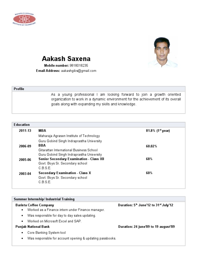 Aakash Saxena's Resume | PDF | Banks | Economics