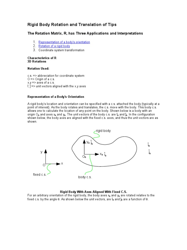 Rotation Matricies Pdf Cartesian Coordinate System Rotation