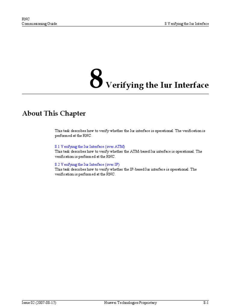 Verifying The Iur Interface: About This Chapter | PDF | Asynchronous ...