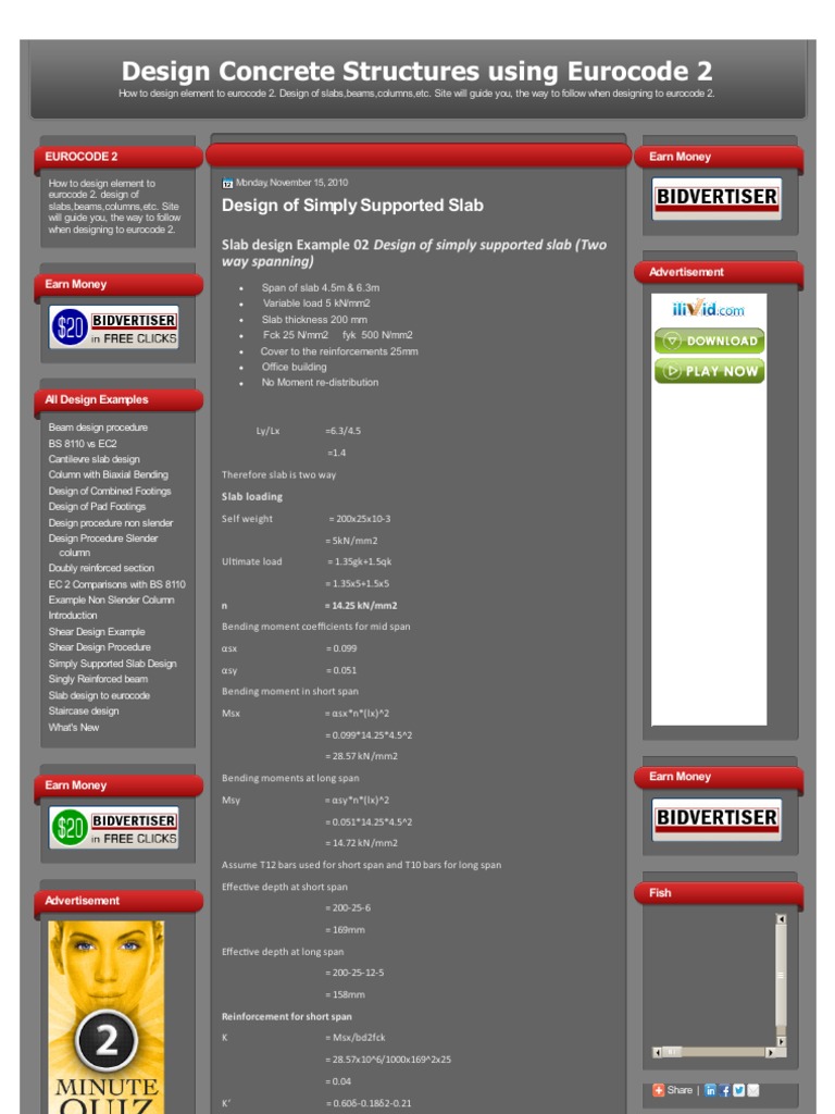 Eurocode 2 Blogspot Com PDF | PDF | Beam (Structure) | Column
