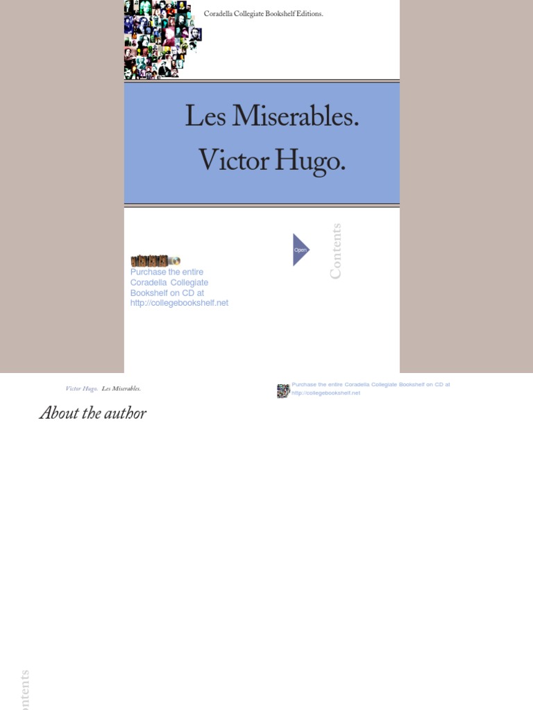 Les Miserables. Victor Hugo.: Purchase The Entire Coradella Collegiate ...