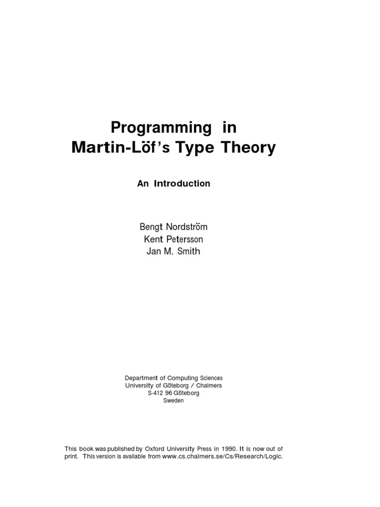 Type Theory | PDF | Mathematical Proof | Theorem