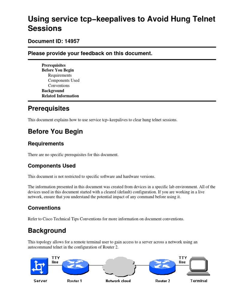 TCP Keep Alive 1 | Download Free PDF | Router (Computing ...