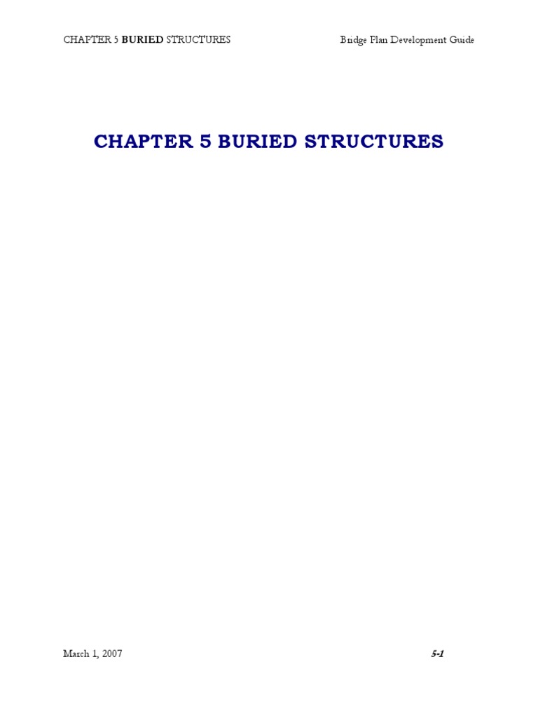 Chapter 5 Buried Structures Bridge Plan Development Guide | Download ...