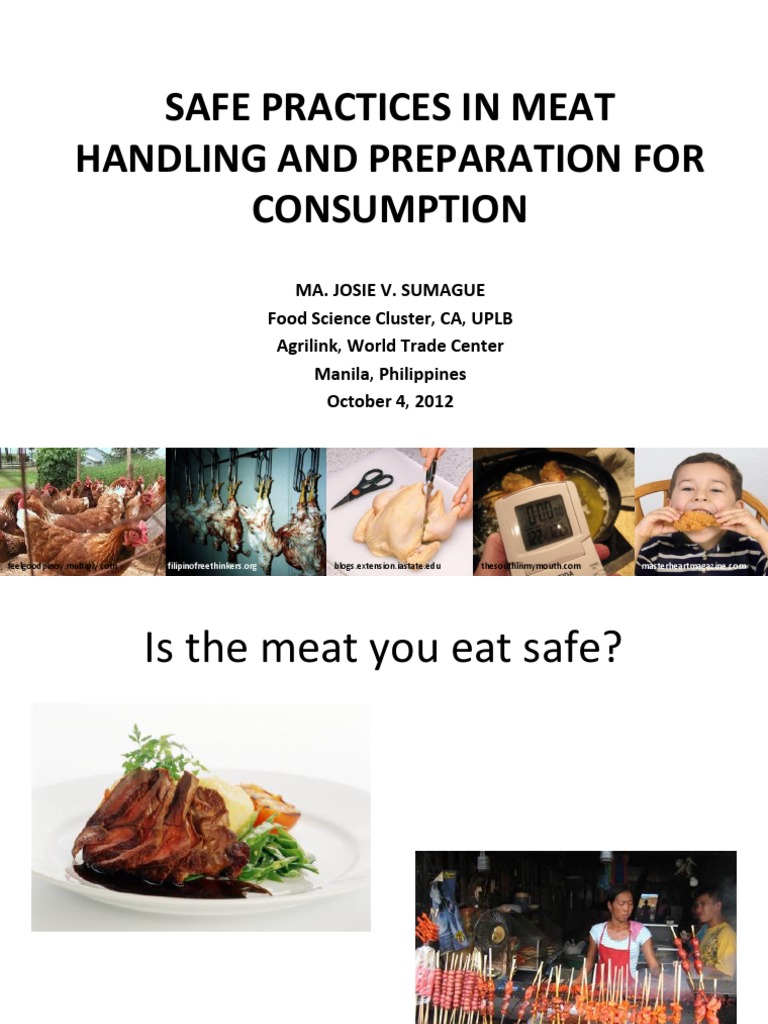 Safe Practices in Meat Handling and Preparation | PDF | Foodborne ...