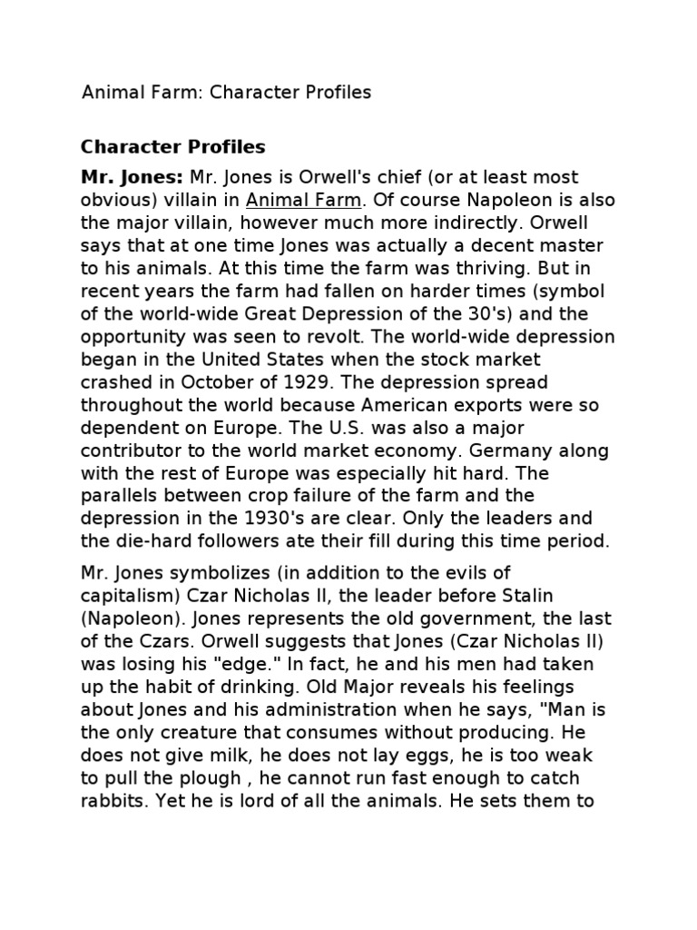 Animal Farm Character Analysis | PDF | Leon Trotsky | George Orwell