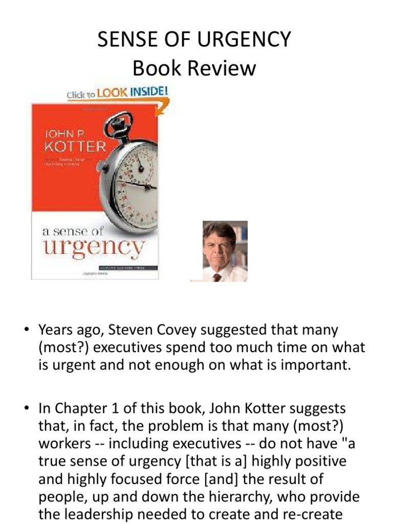 Sense of Urgency Book Review by TMY | Leadership | Leadership & Mentoring
