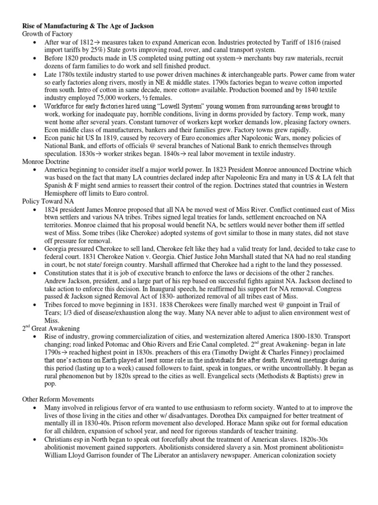 APUSH Midterm Notes | PDF | Reconstruction Era | Confederate States Of ...