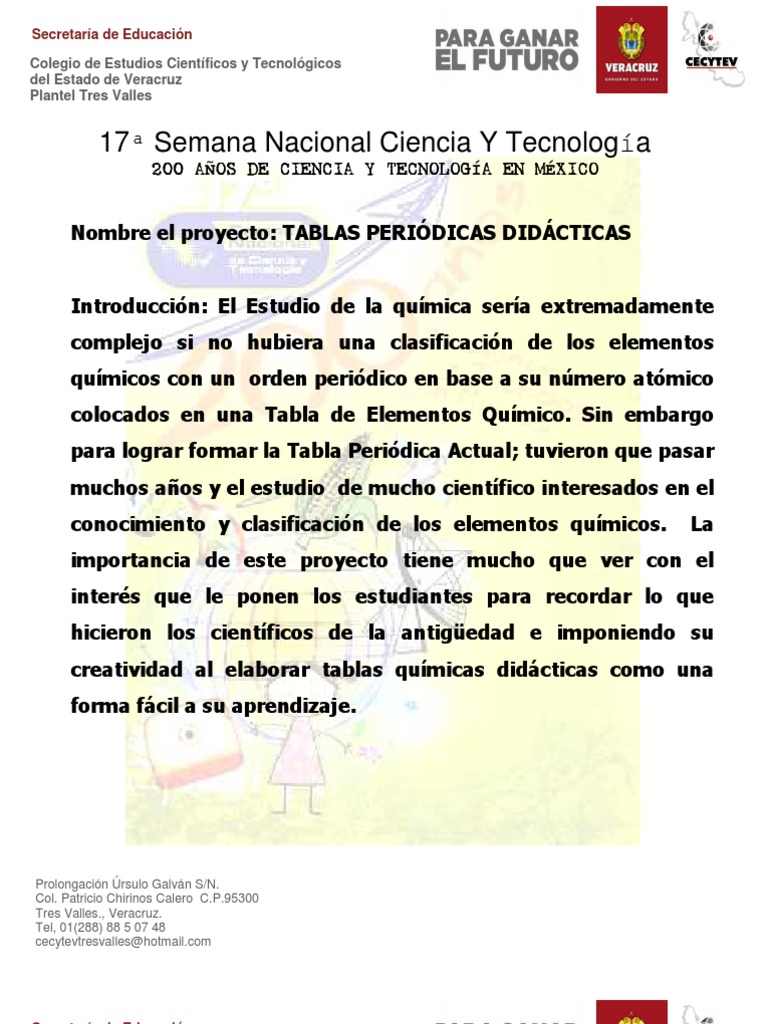 Tablas Periódicas Proyecto | PDF | Tabla periódica | Science