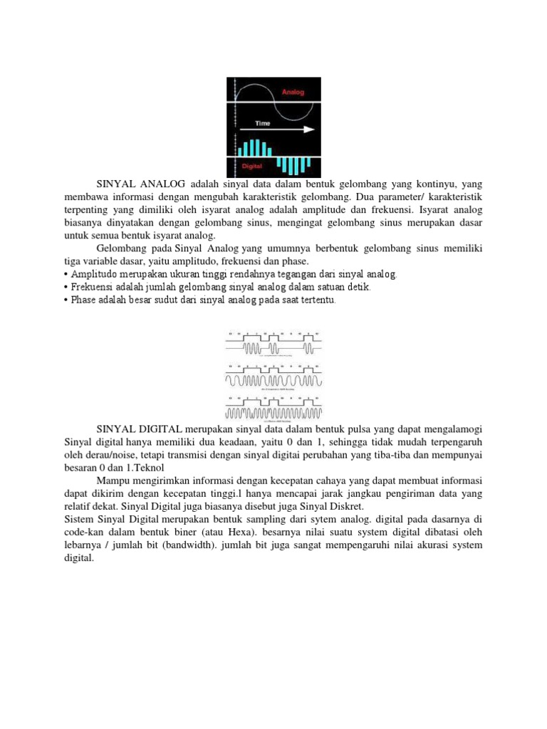 Sinyal Analog Dan Digital | PDF | Metode & Bahan Ajar