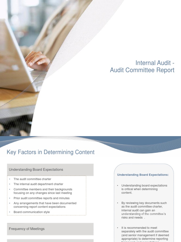 Internal Audit Report To Audit Committee | PDF | Internal Audit | Audit ...