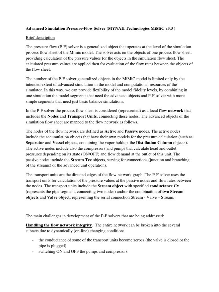 Advanced Simulation Pressure Flow Solver | PDF | Valve | Simulation