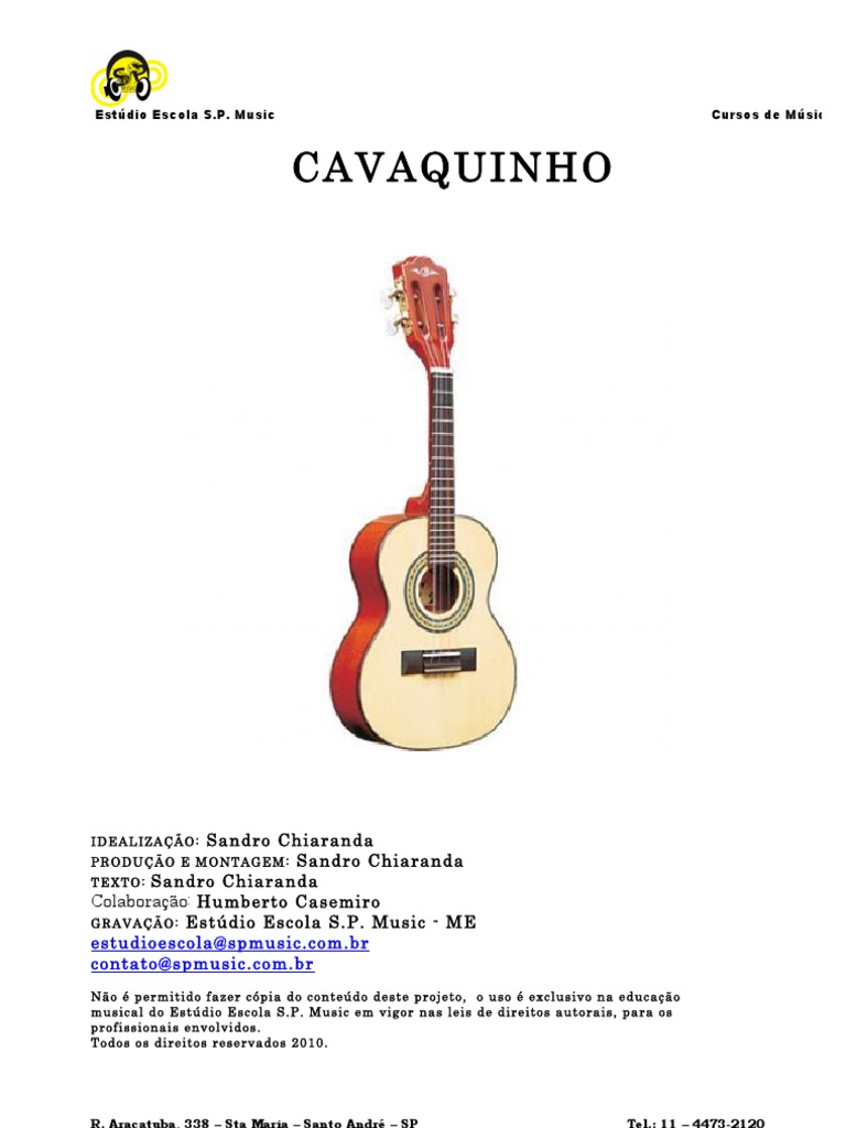 Apostila de Cavaquinho para Iniciantes | PDF | Escala (música ...