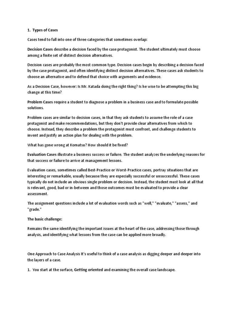 Case Analysis | Analysis | Evaluation | Free 30-day Trial | Scribd