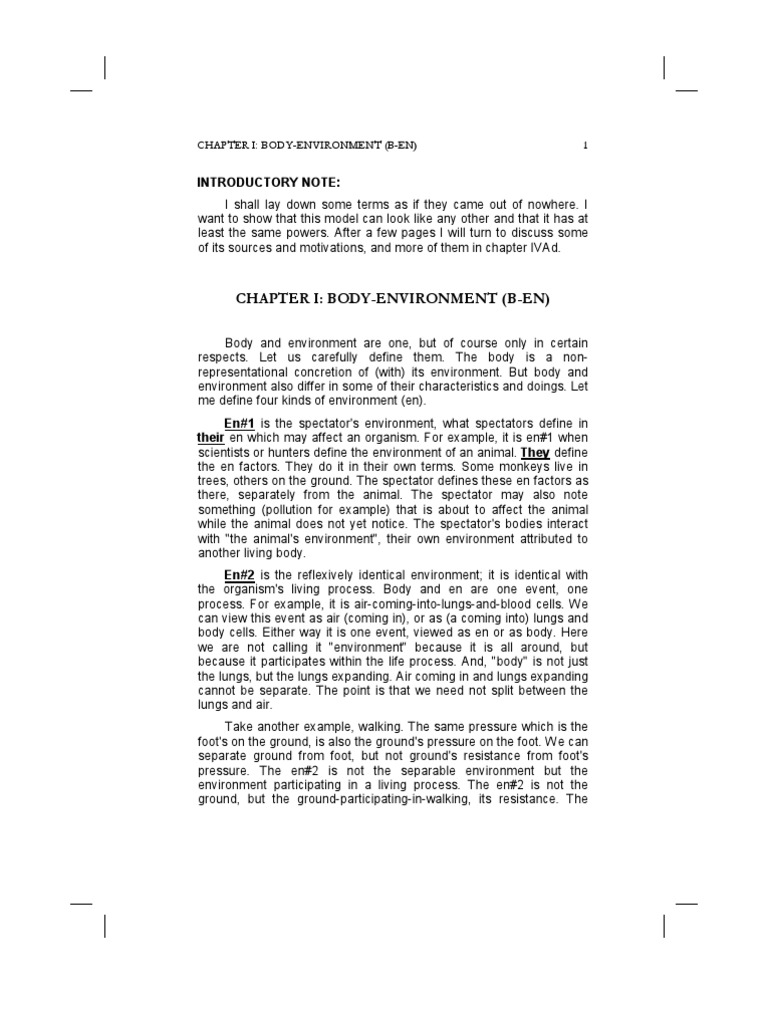 Understanding Body-Environment Dynamics | PDF | Language Arts & Discipline