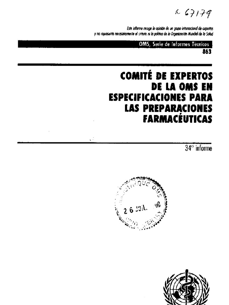 Calificacion de Equipos de La Industria Farmaceutica Norma OMS ...