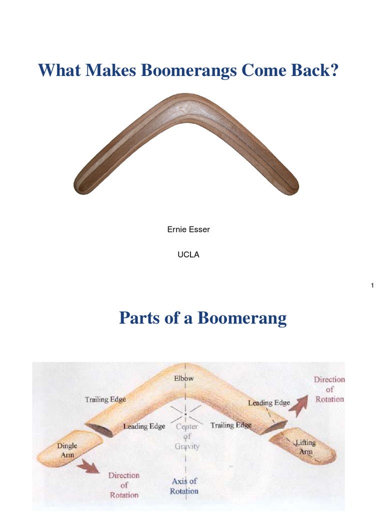 Esser - What Makes Boomerangs Come Back | PDF | Rotation Around A Fixed ...