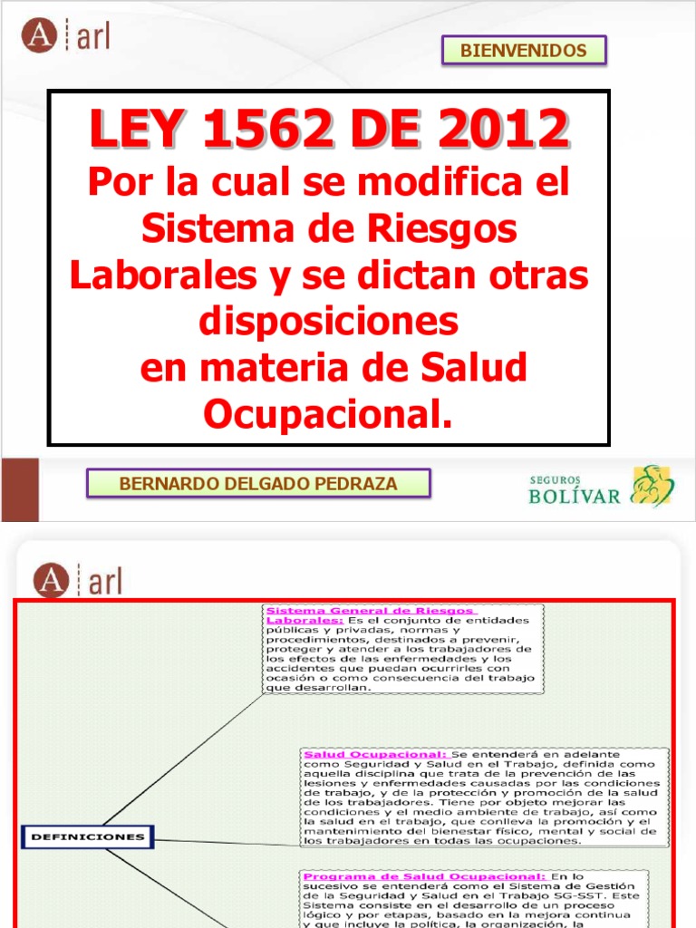 ley 1562 de 2012.pdf | Derecho laboral | Gobierno