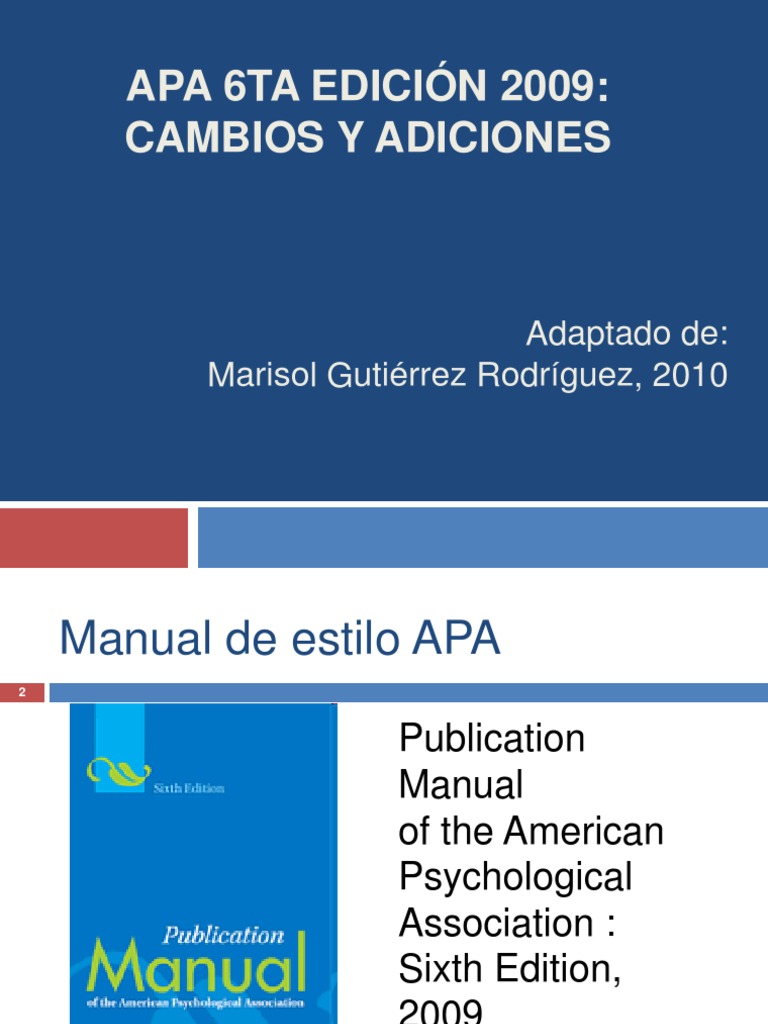 APA 6ta Edicion | PDF