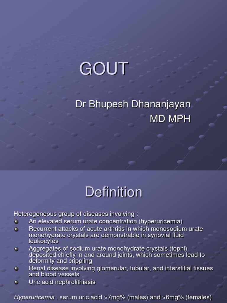 Comprehensive Review of Gout: Definition, Epidemiology, Diagnosis ...
