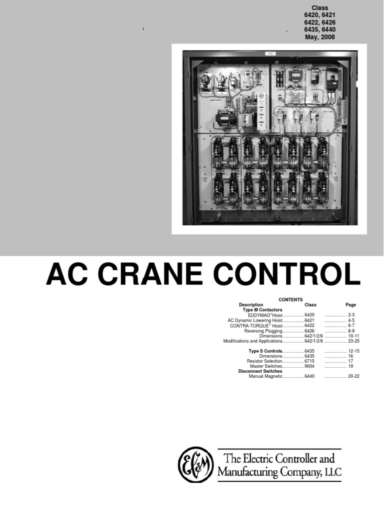 Ac Crane Control Pdf Relay Switch