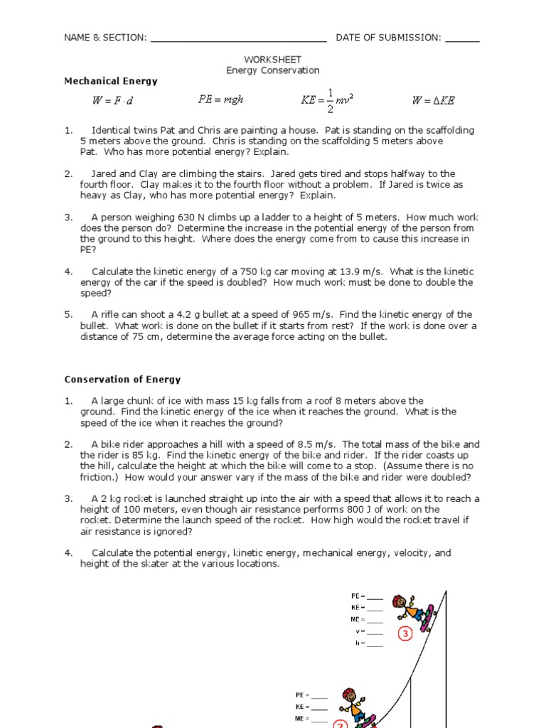 Conservation of Energy Problem | PDF