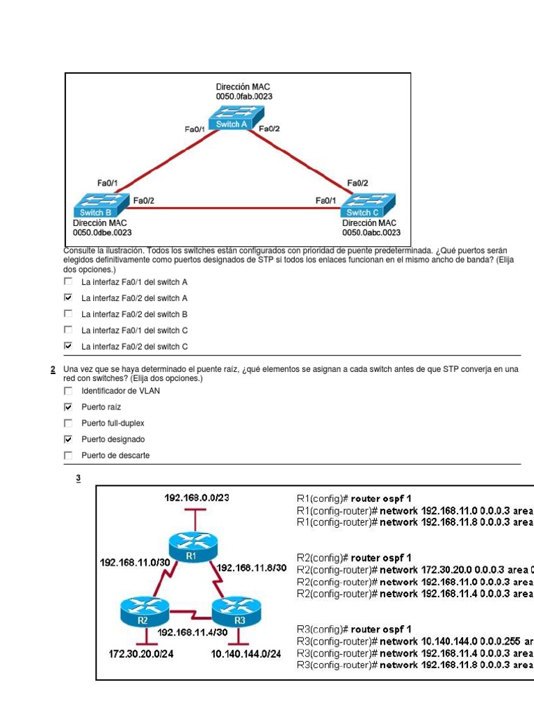 Examen Final | PDF | Enrutador (Computación) | Dirección IP