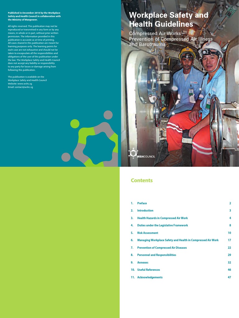 WSHC Guidelines For Compressed Air Work - A5 Final | PDF | Risk ...