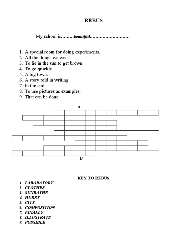 Fun Rebus Puzzle Answers for Kids | PDF