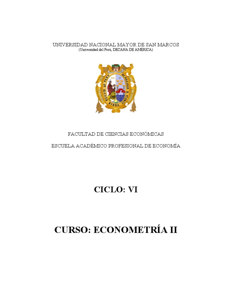 6to Econometria II | PDF | Econometría | Análisis estadístico