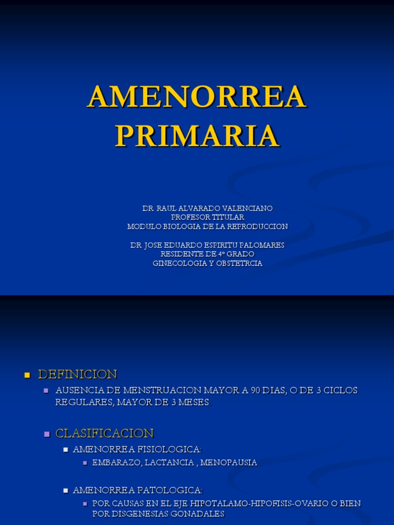 Amenorrea Primaria | PDF | Hormona | Anatomia animal
