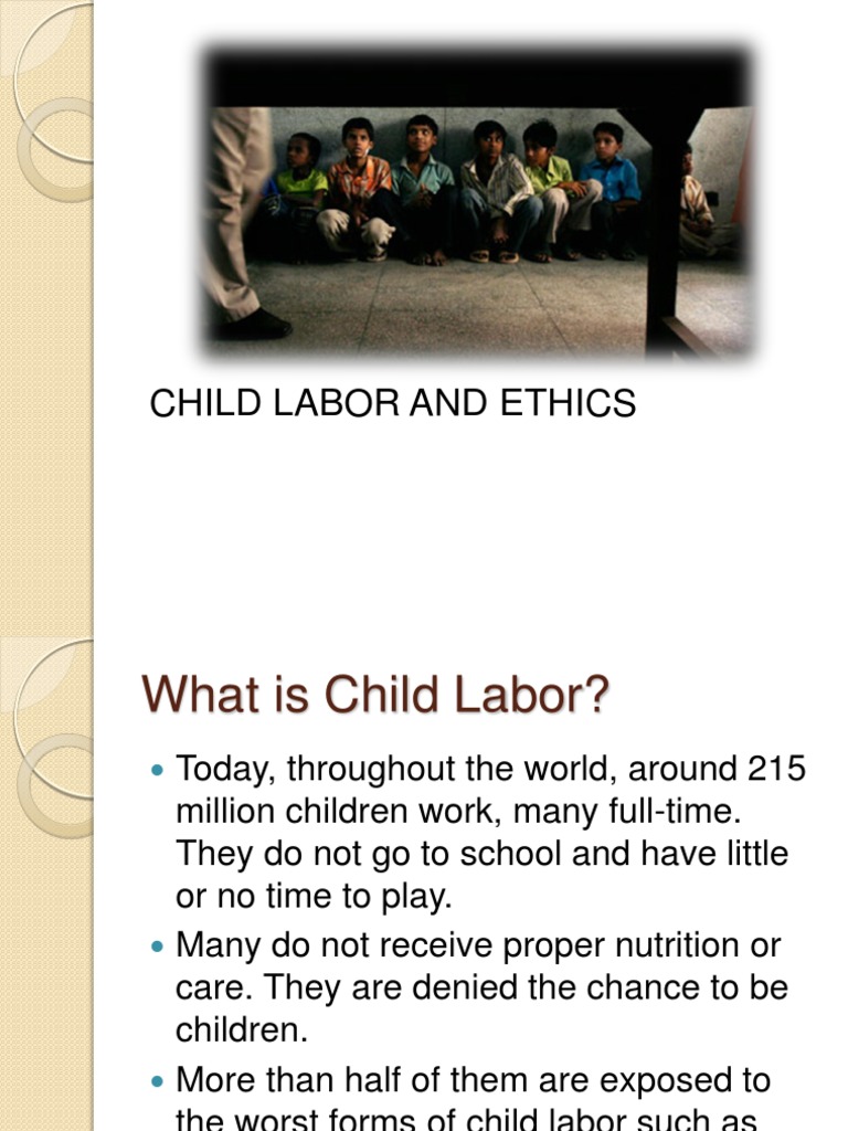 Child Labor and Ethics | PDF | Child Labour | International Labour ...