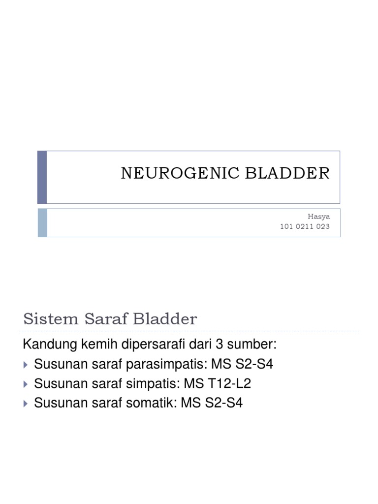 Neurogenic Bladder | PDF