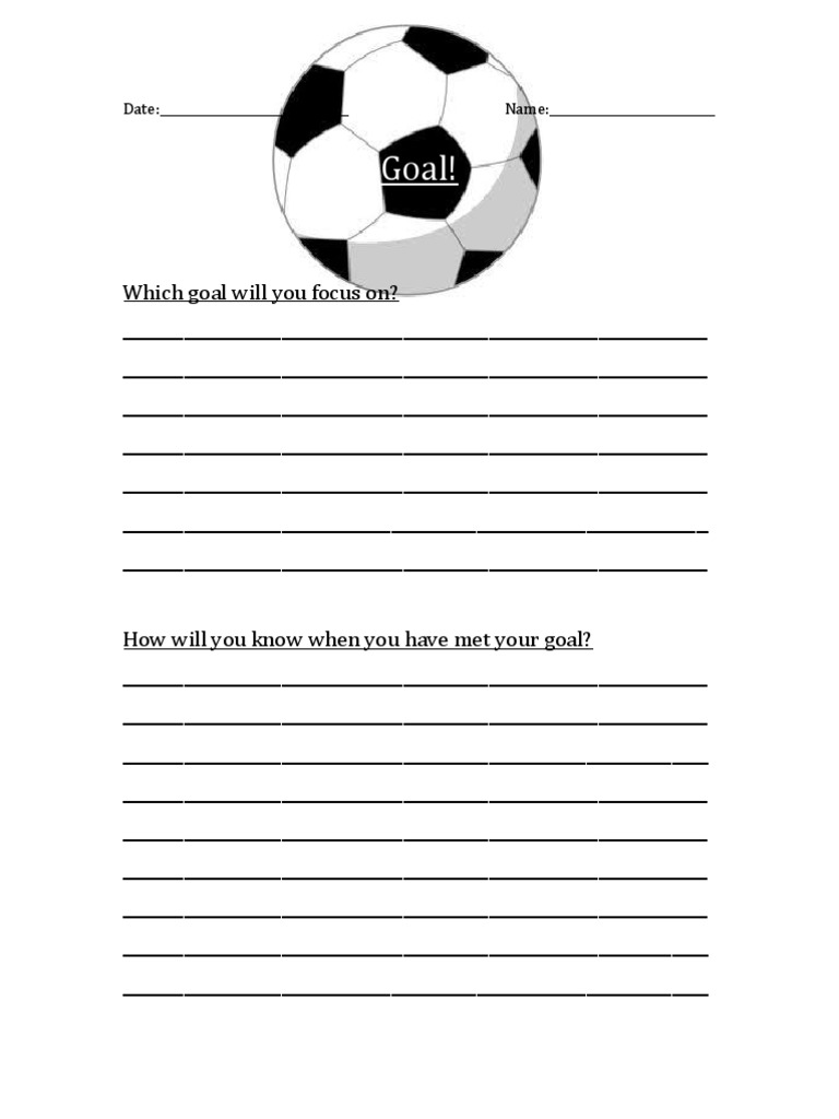 Goal!: Which Goal Will You Focus On? | PDF