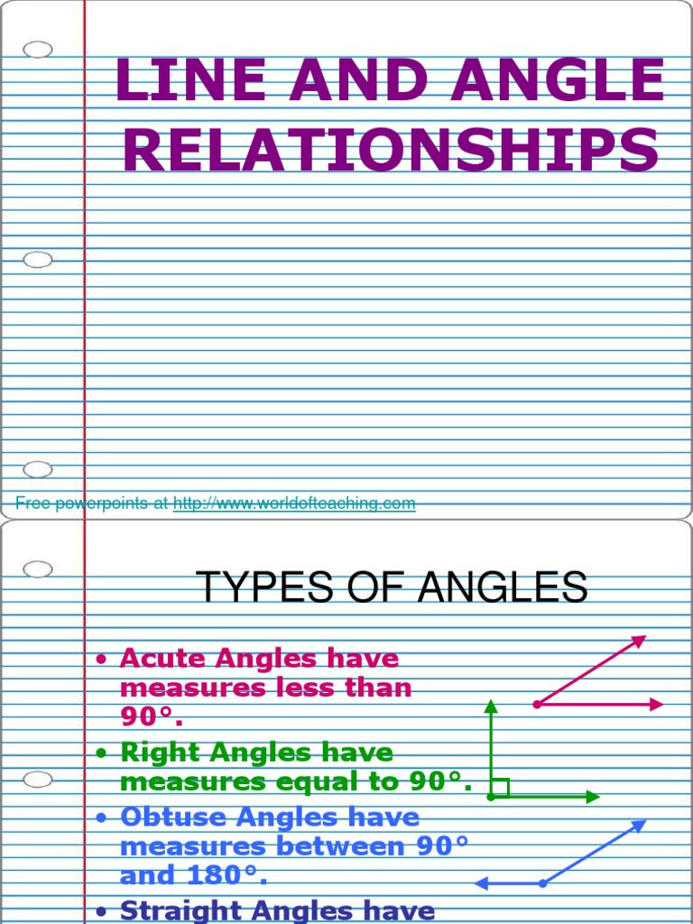 Angleline and Angle Relationships | PDF | Angle | Triangle Geometry