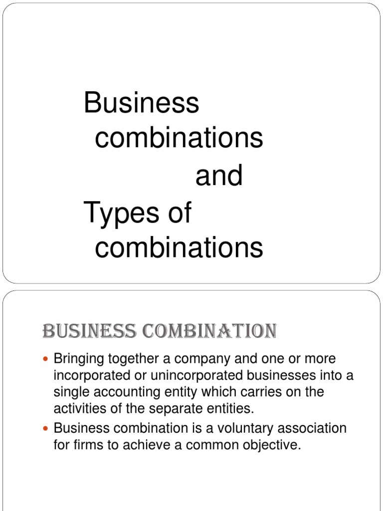 Business Combination | PDF