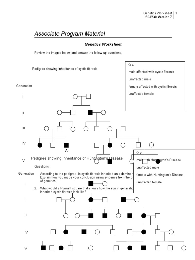 Week 5 Genetics Worksheet | PDF | Genetics | Heredity