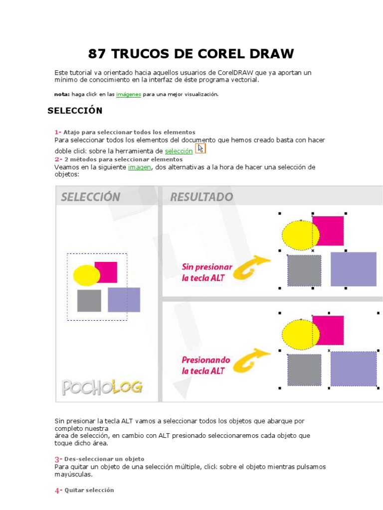 Guía definitiva de 87 trucos y atajos en CorelDRAW | PDF | Point and ...