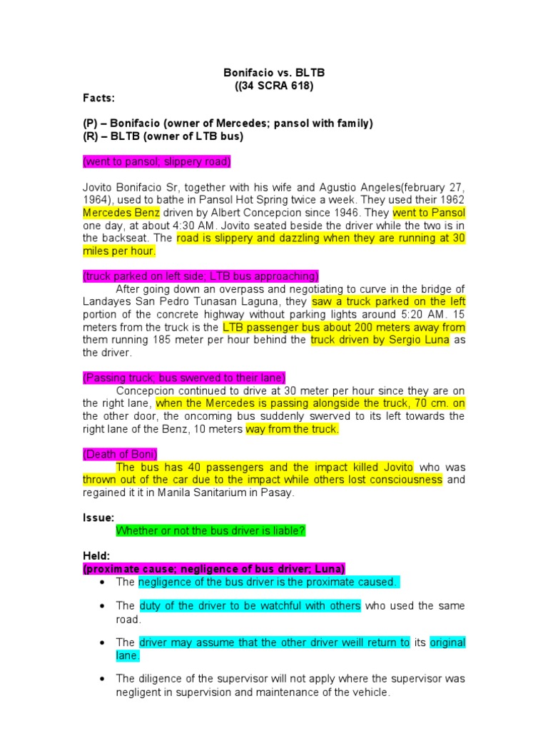 Bonifacio Vs BLTB | PDF | Traffic | Driving