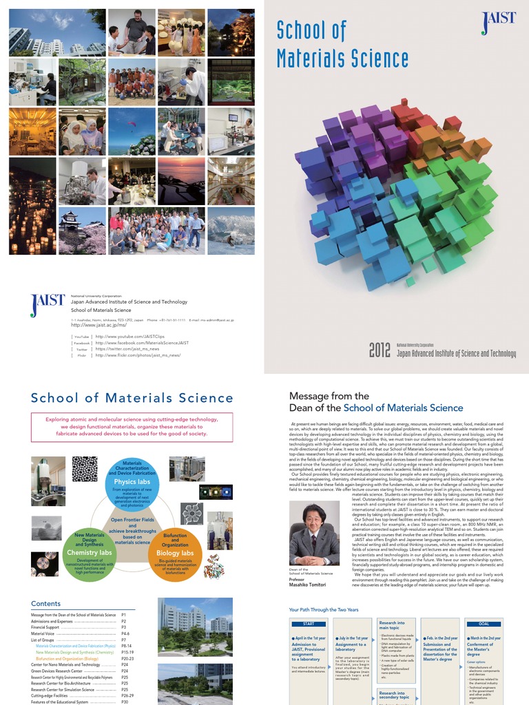 Brochures Jaist PDF | PDF | Field Effect Transistor | Graduate School